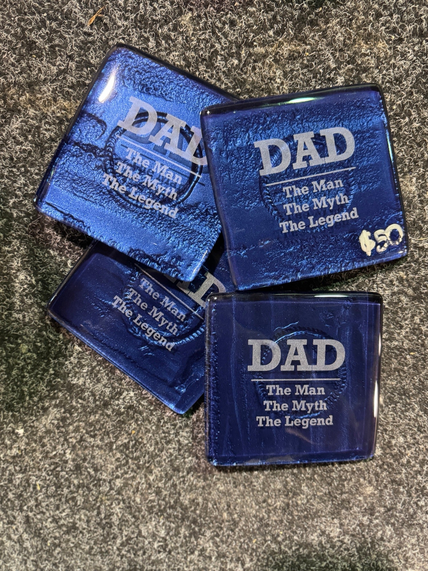 Dad Coasters - 1 x set of 4 – Escape Glass