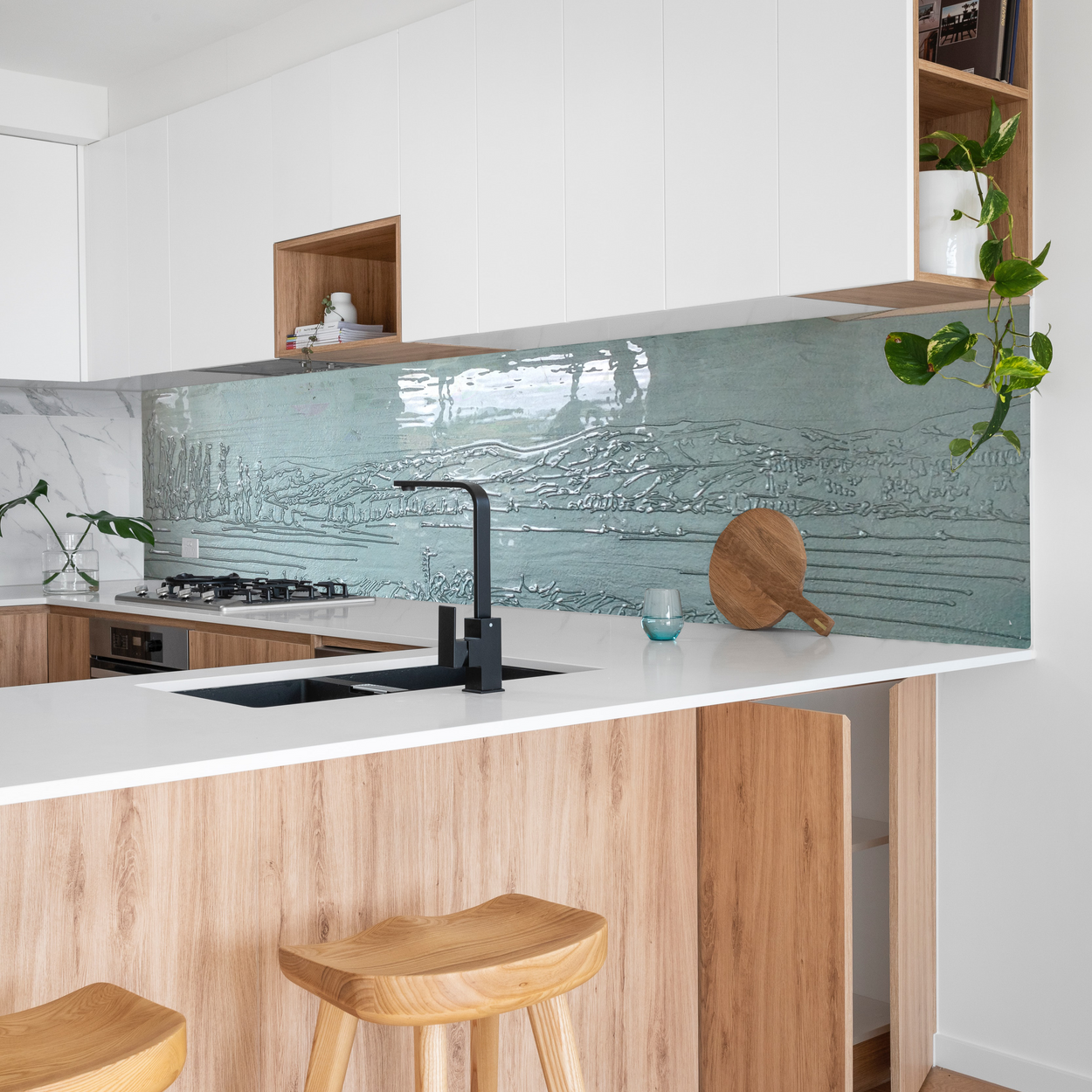 Escape Glass - Slumped Textured Glass Splashbacks, showers, art & more