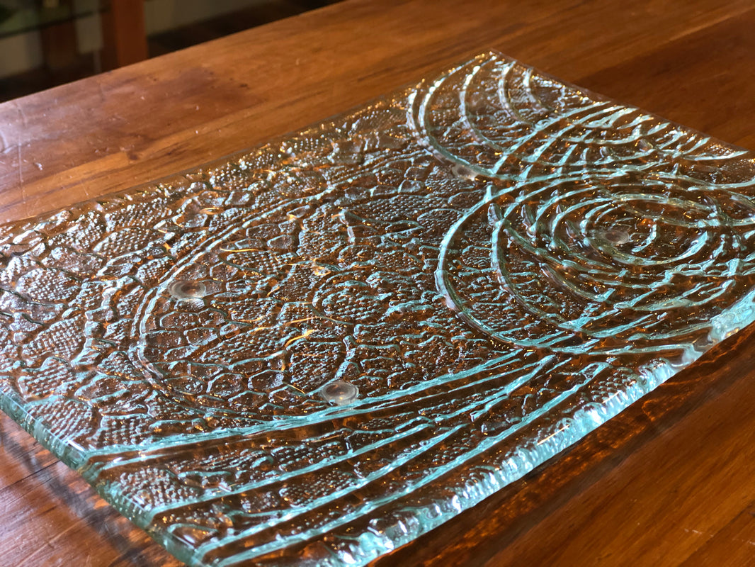 Escape Glass - Slumped Textured Glass Splashbacks, showers, art & more